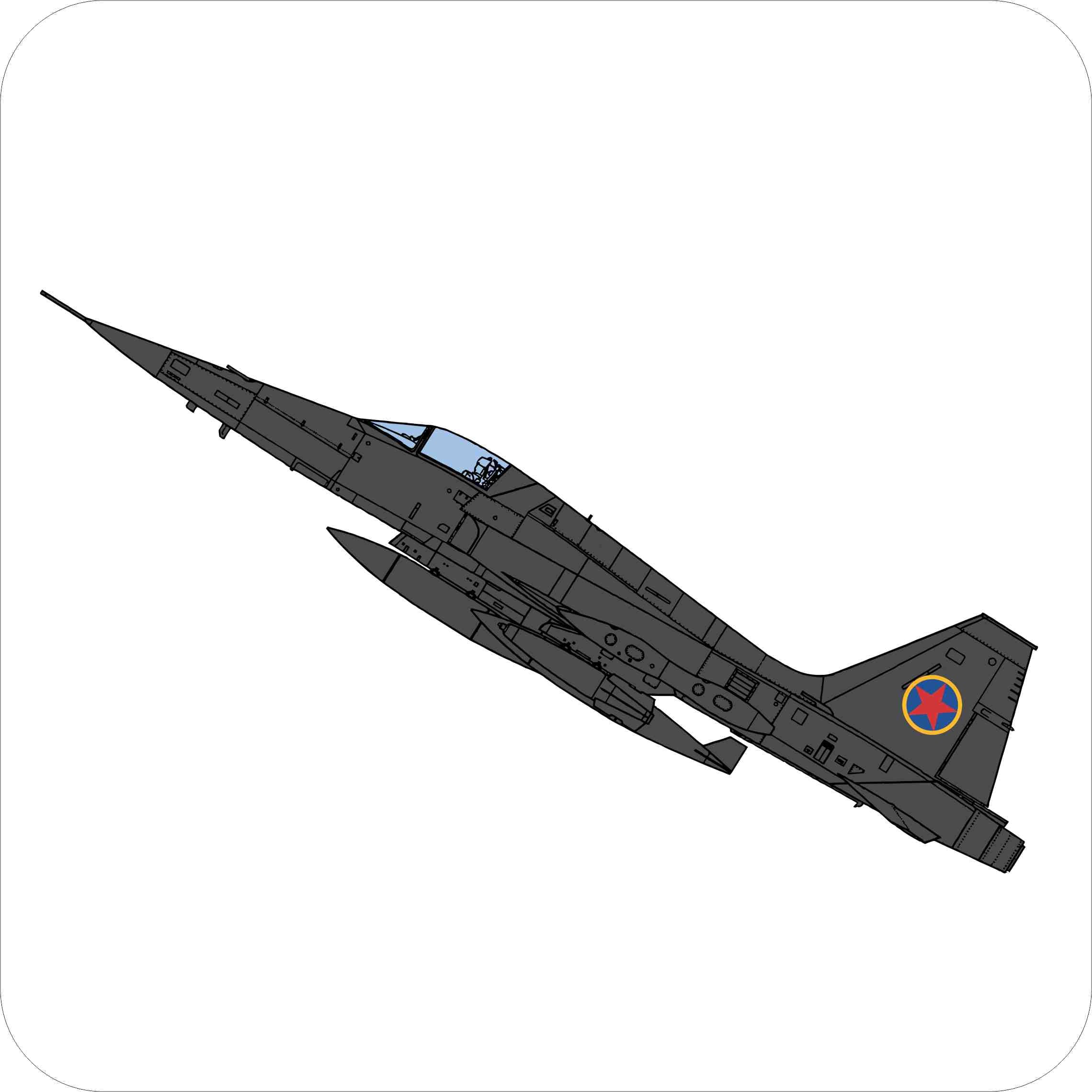 2102 - Northrop F5 / Mig 28M "Fakeout" – Above & Below Scale Graphics Ltd.